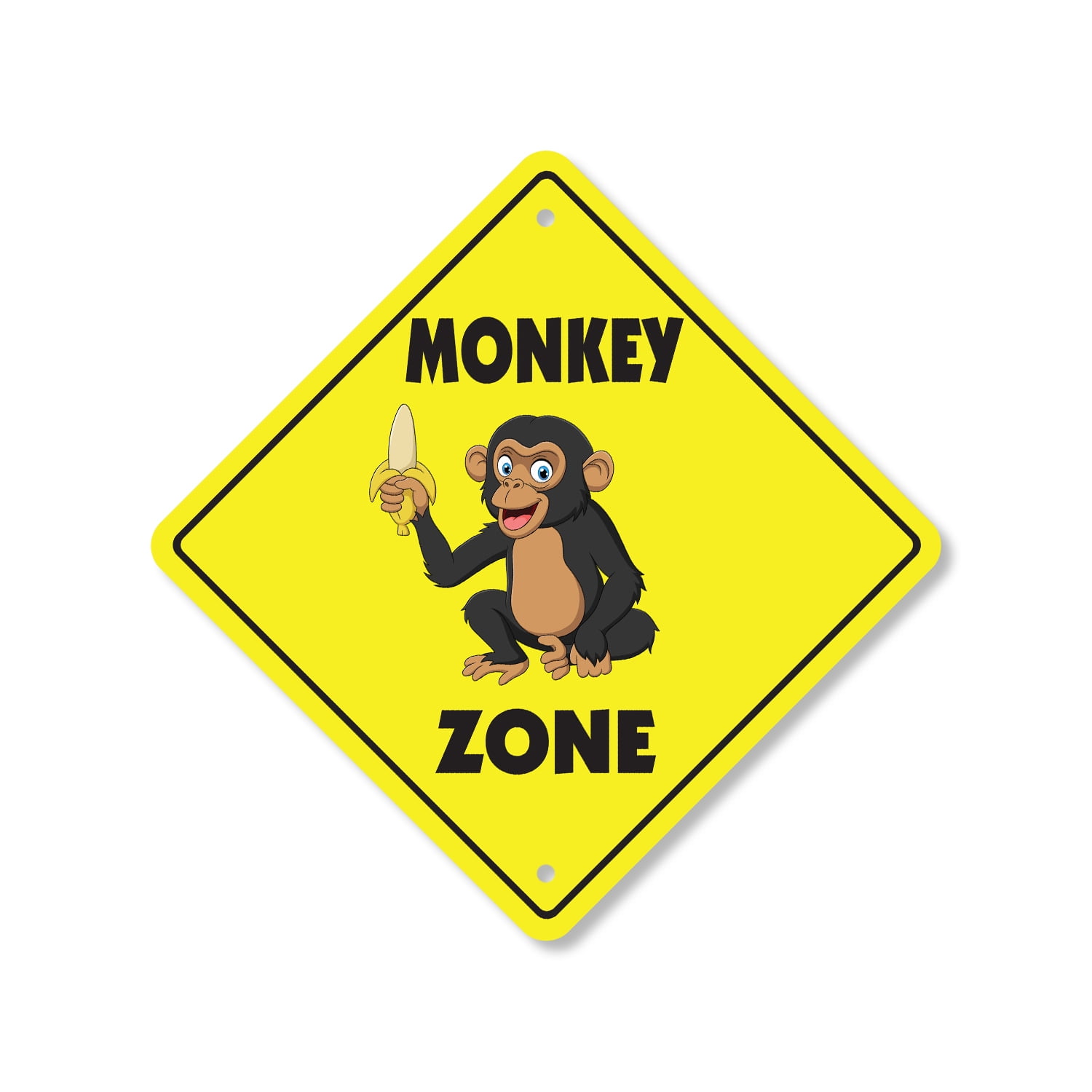 Monkey Plastic Crossing Sign - 10 Inch X 10 Inch Xing Sign Gift Animal ...