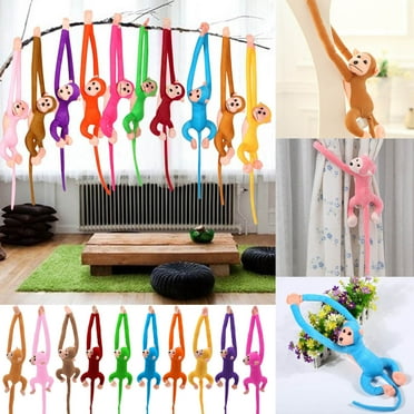 60cm Kawaii Long Arm Tail Monkey Stuffed Doll Plush Curtains Baby ...
