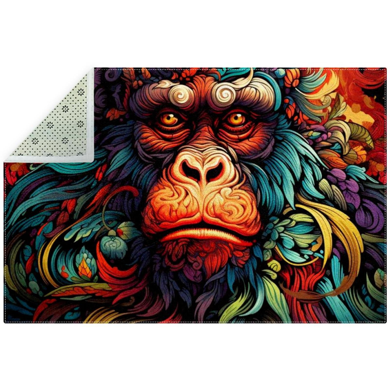 Monkey Polyester Office Mat - Right-Angle Floor Protector for Comfort ...