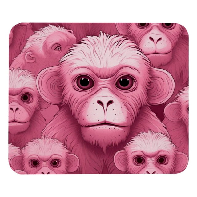 Monkey Printed Gaming Mousepad Desk Pad, Square 8.3x9.8 Inch Non-Slip ...