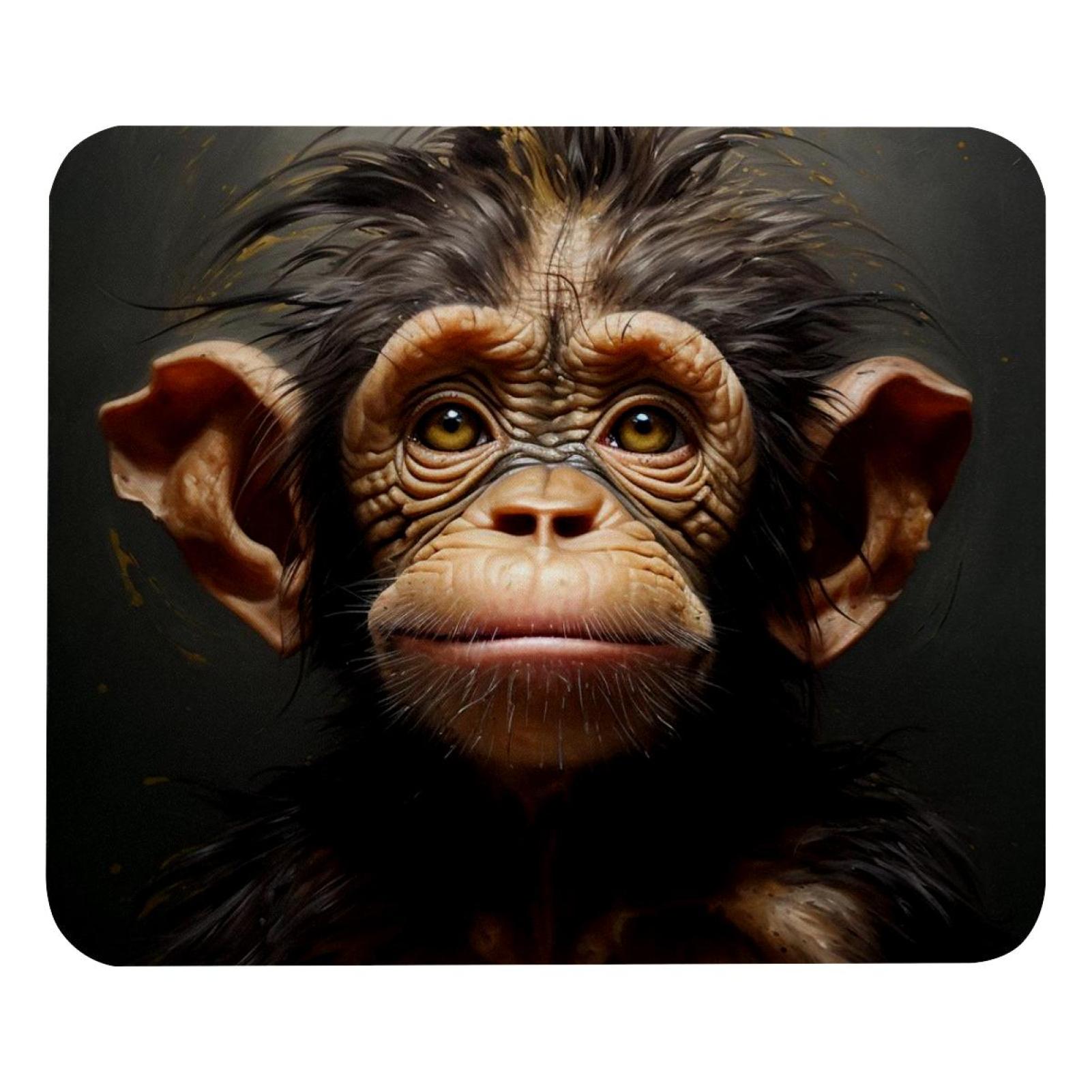 Monkey Printed Square Desk Mat Gaming Mouse Pad with Non-Slip Rubber ...