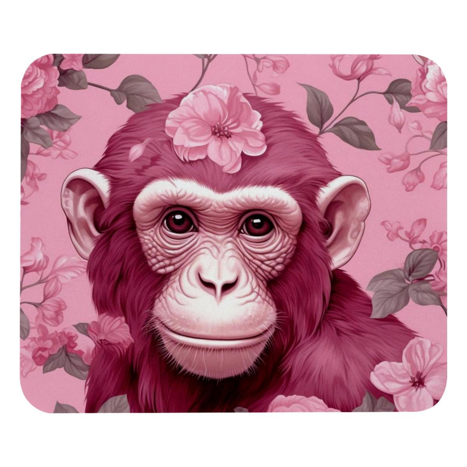 Monkey Printed Square Desk Pad Mouse Pad Desk Mat Non-Slip Rubber ...
