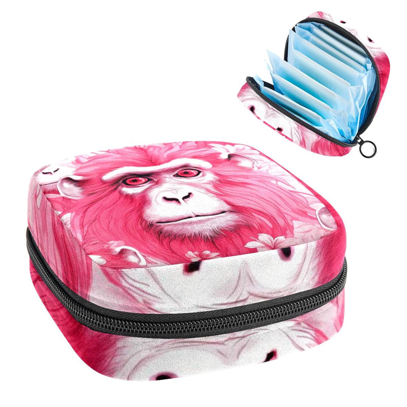 Monkey Sanitary Napkin Bag Travel Pouch Large Makeup Pouch, Period ...