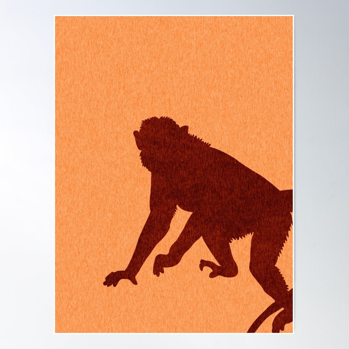 Monkey Silhouette - Scandinavian Nursery Decor - Animal Friends - For ...