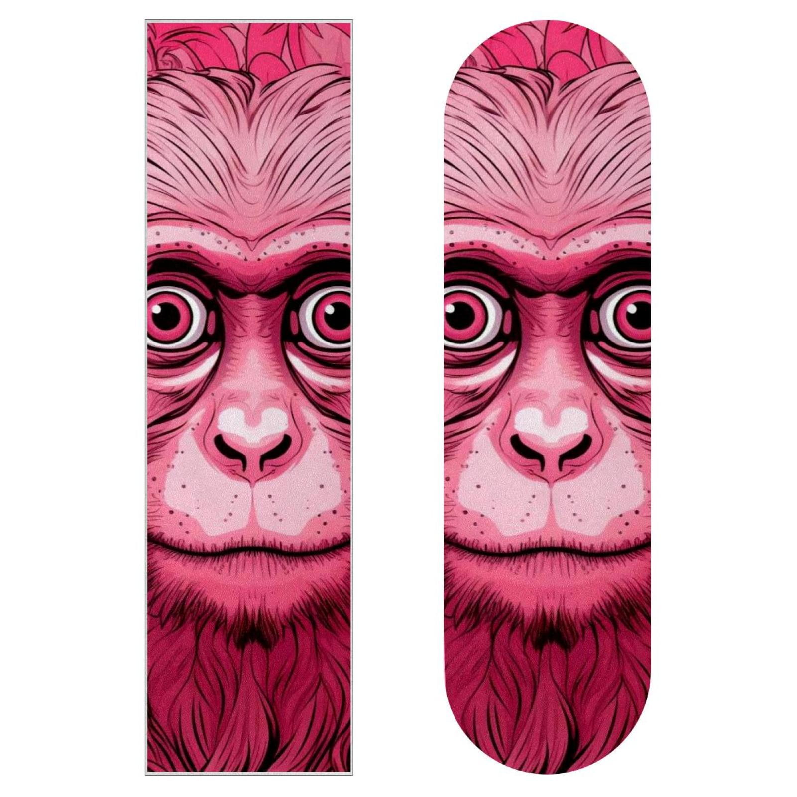 Monkey Skateboard Stickers (Pack of Two) - Emery Surface, PVC Back, 8 ...