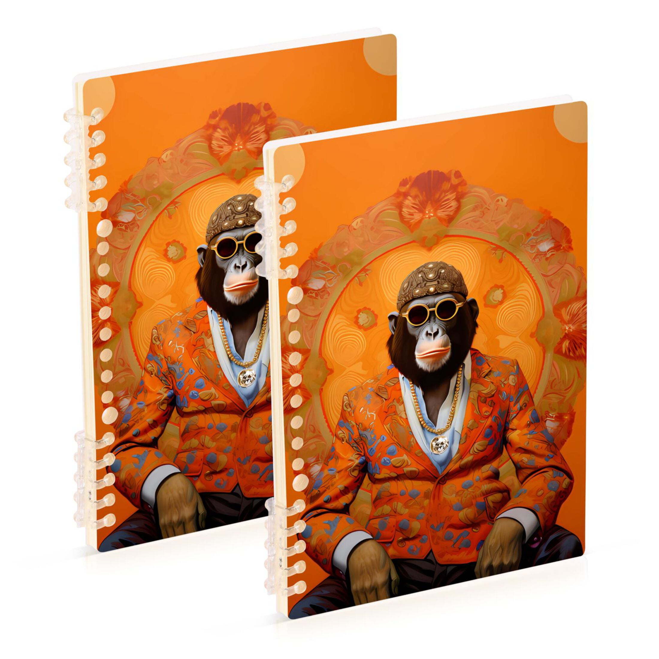Monkey Spots Suit Ring Binder Notebook Journey Note Diary College Ruled ...