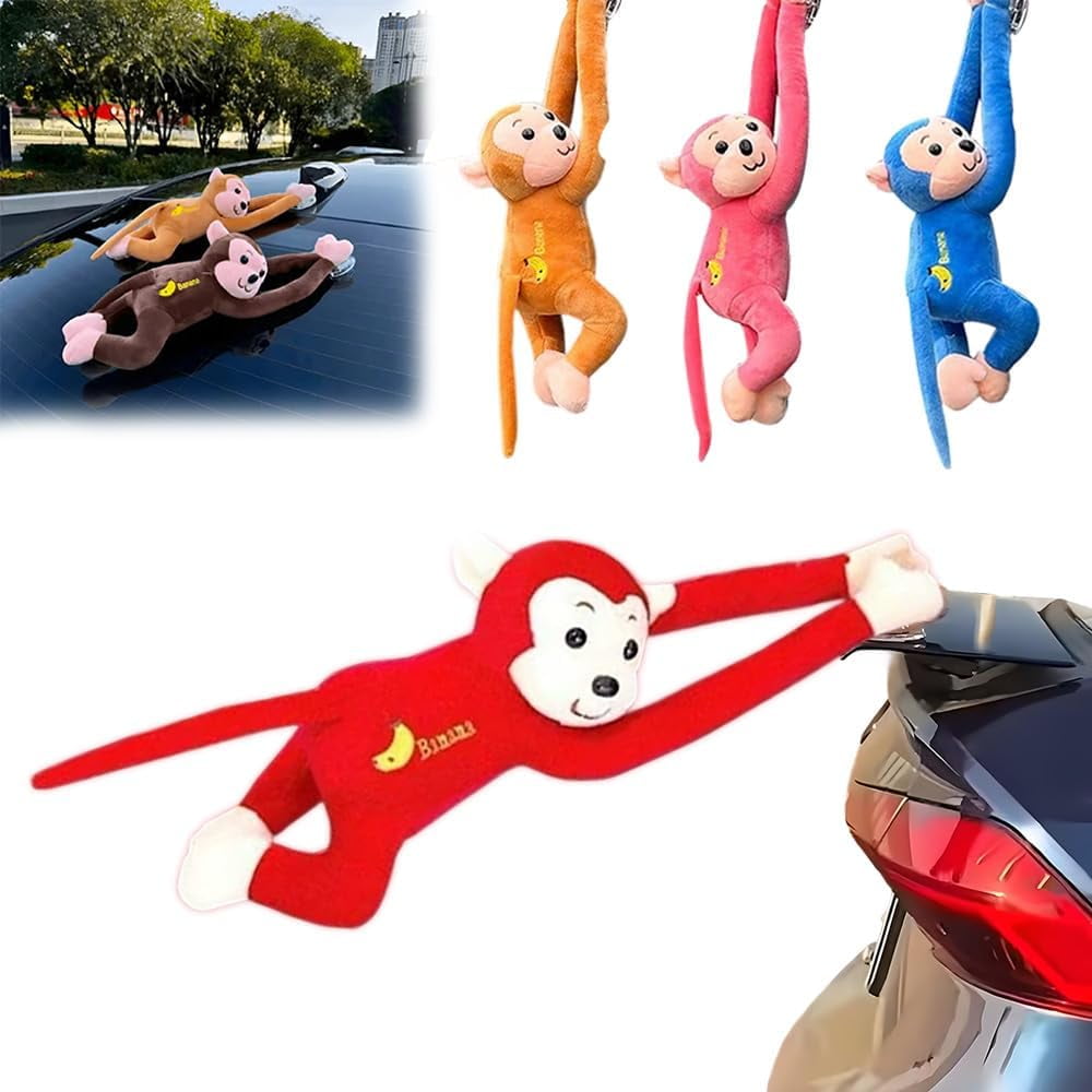 Monkey Squad, Tail-Wind Monkey for Cars, Adorable Hanging Wind-Braving ...