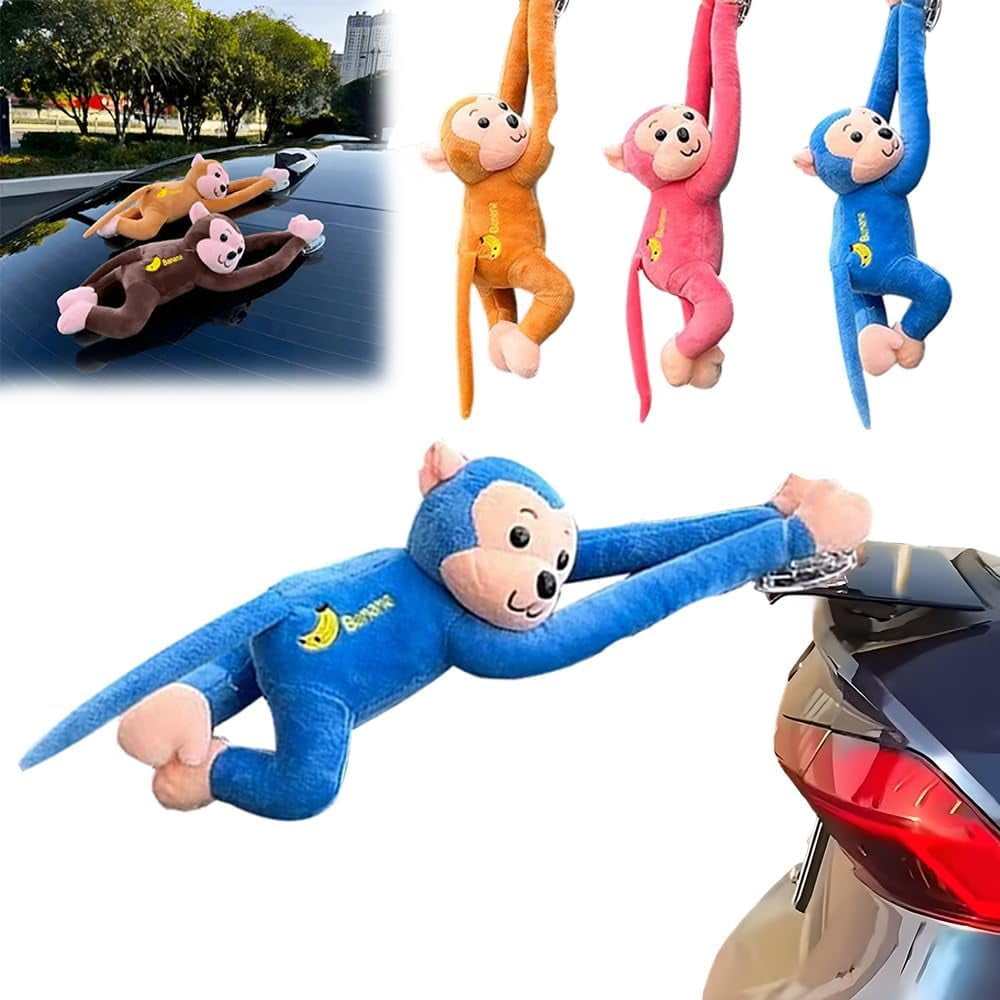 Monkey Squad, Tail-Wind Monkey for Cars, Adorable Hanging Wind-Braving ...