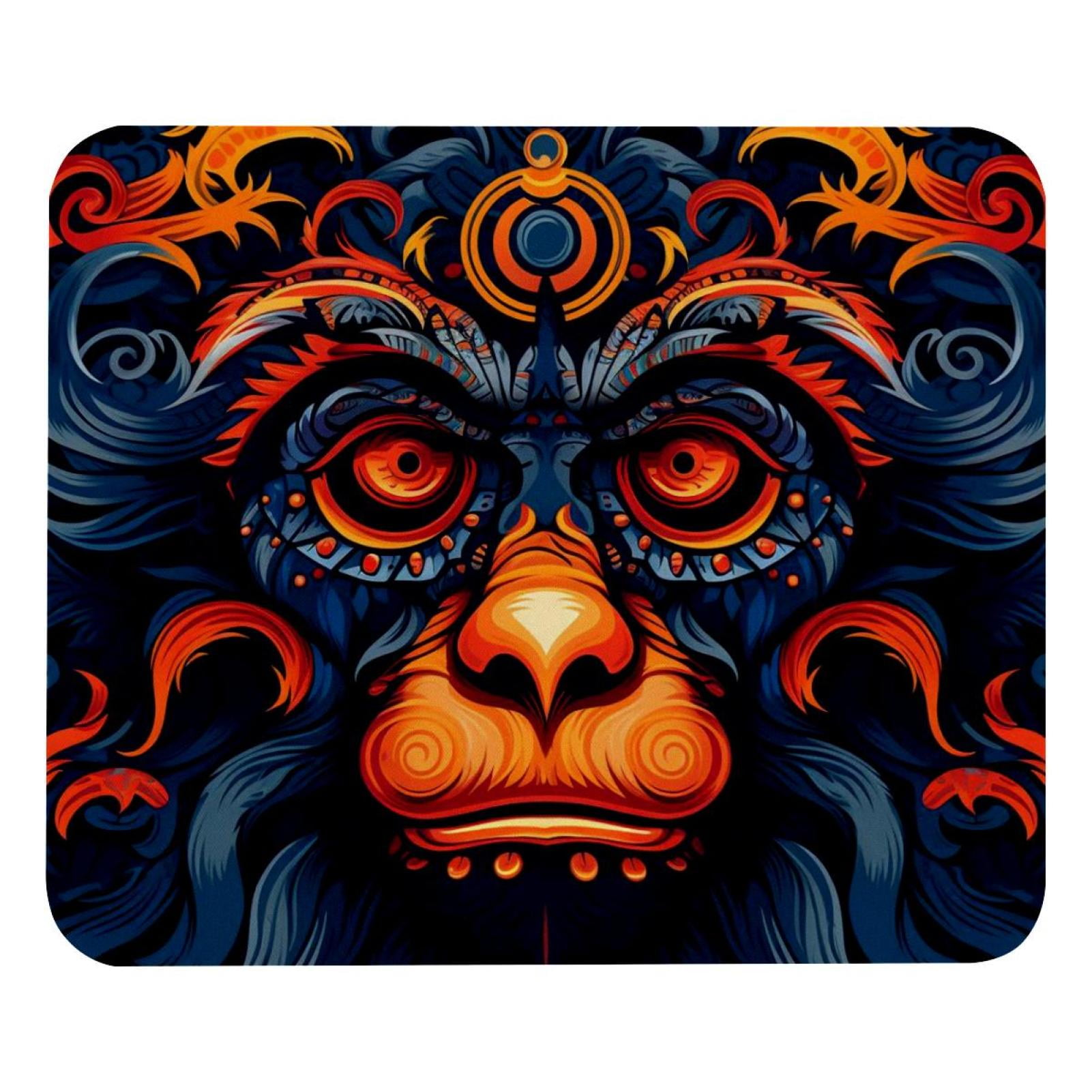 Monkey Square Desk Mat, 8.3x9.8 Inch, Non-Slip Rubber Bottom, Printed ...