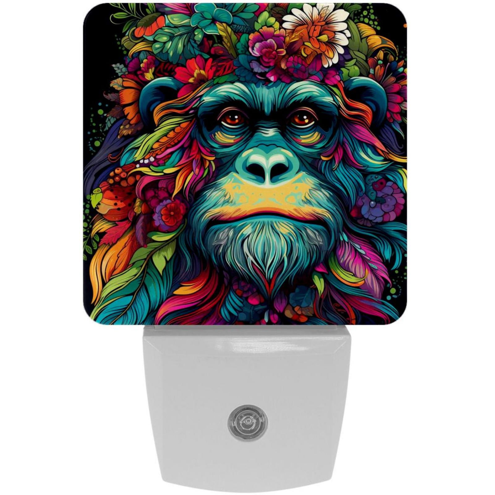 Monkey Square LED Night Lights - Small, Portable Lighting for Any Room ...