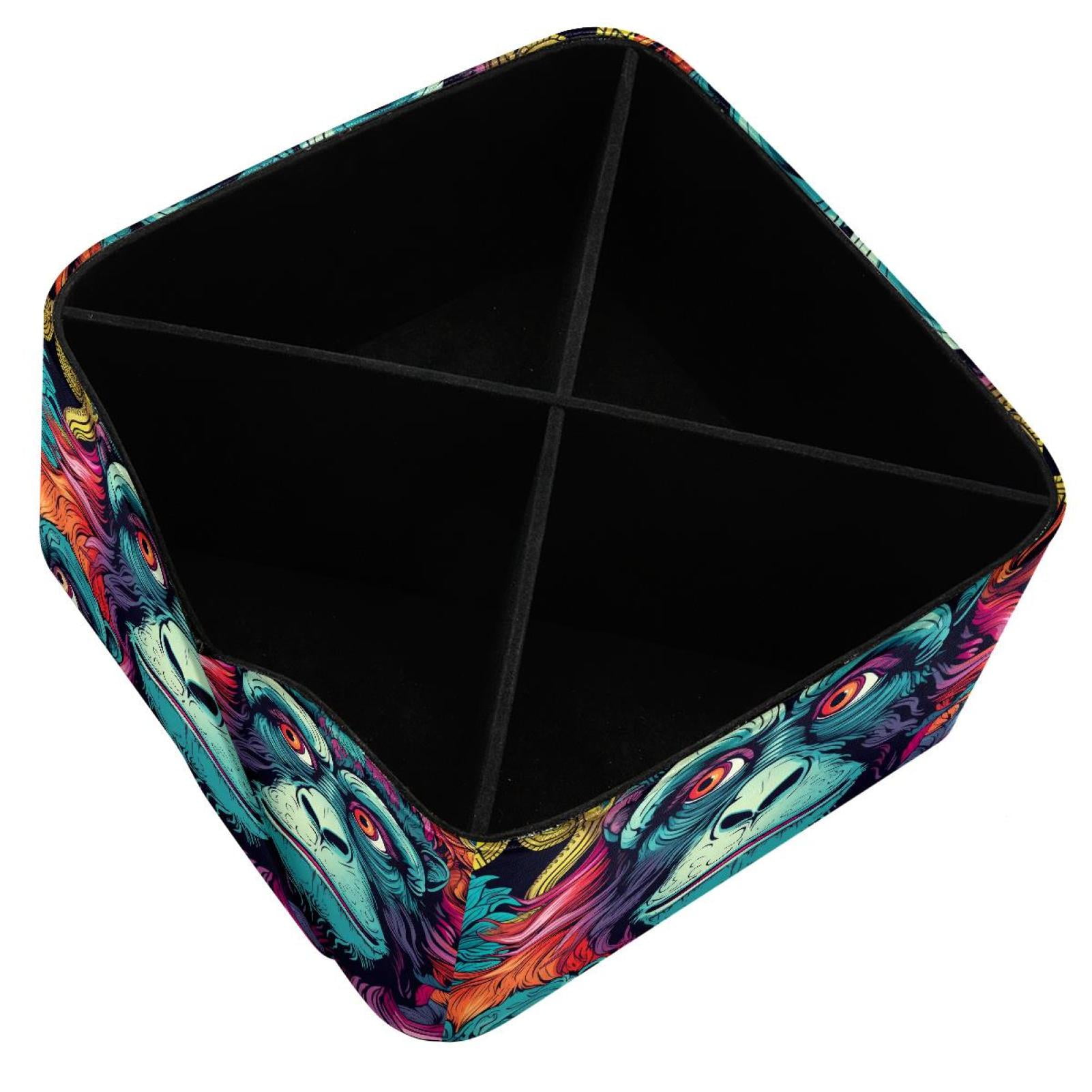 Monkey Square Removable Dividers 4 Compartments Brush Pen Pencil Holder ...