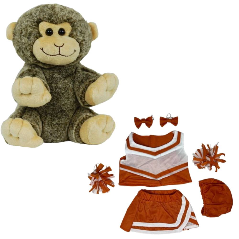 Cheeky the Monkey Plush Toy with Red Cheerleader Outfit – 16-Inch Soft ...