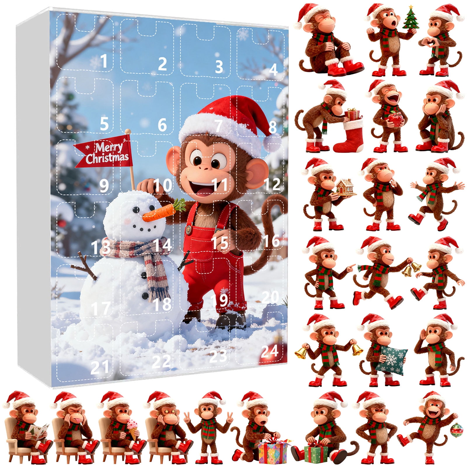 Monkey Toy Monkey Advent Calendar Monkey Countdown Calendar Monkey ...