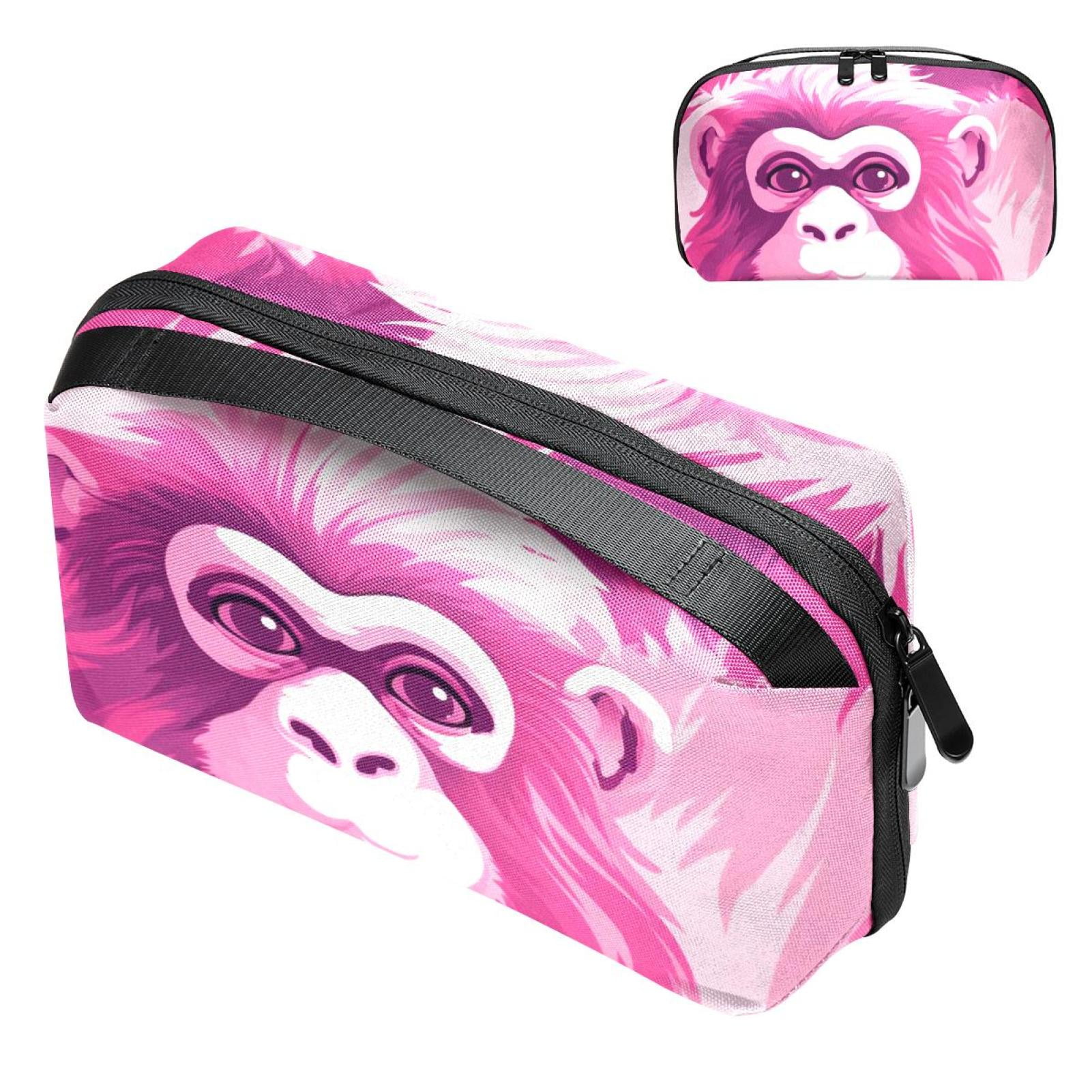 Monkey Travel Case Charger Pouch Hard Drive Bag Cable Organizer Desk ...