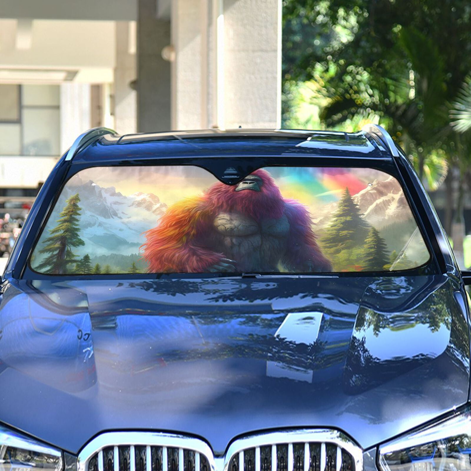 Monkey Trees and Rainbow Mountain Automotive Front Car Windshield Sun ...