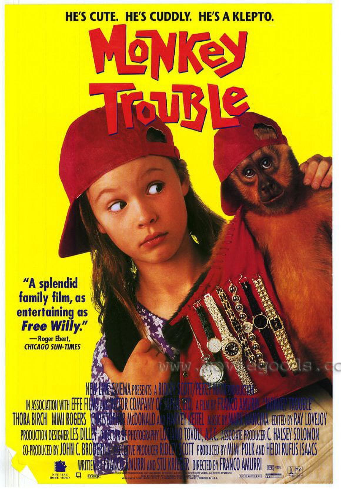 Monkey Trouble - movie POSTER (Style A) (11" x 17") (1994) - Walmart.com