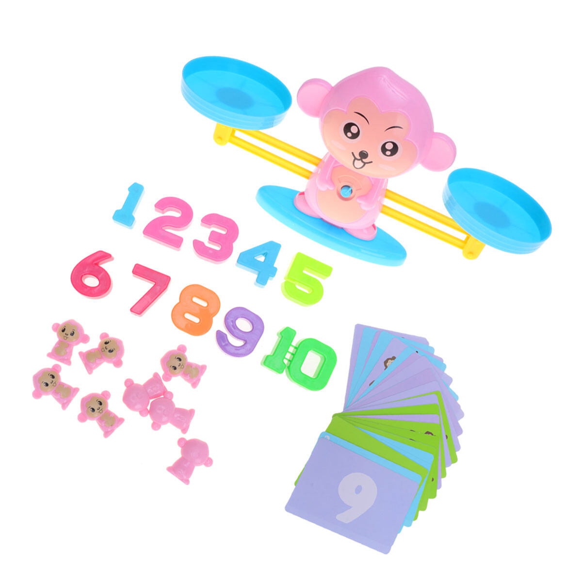 Monkey and Mathematics Balance Scale Kindergarten Educational Toy Pink ...