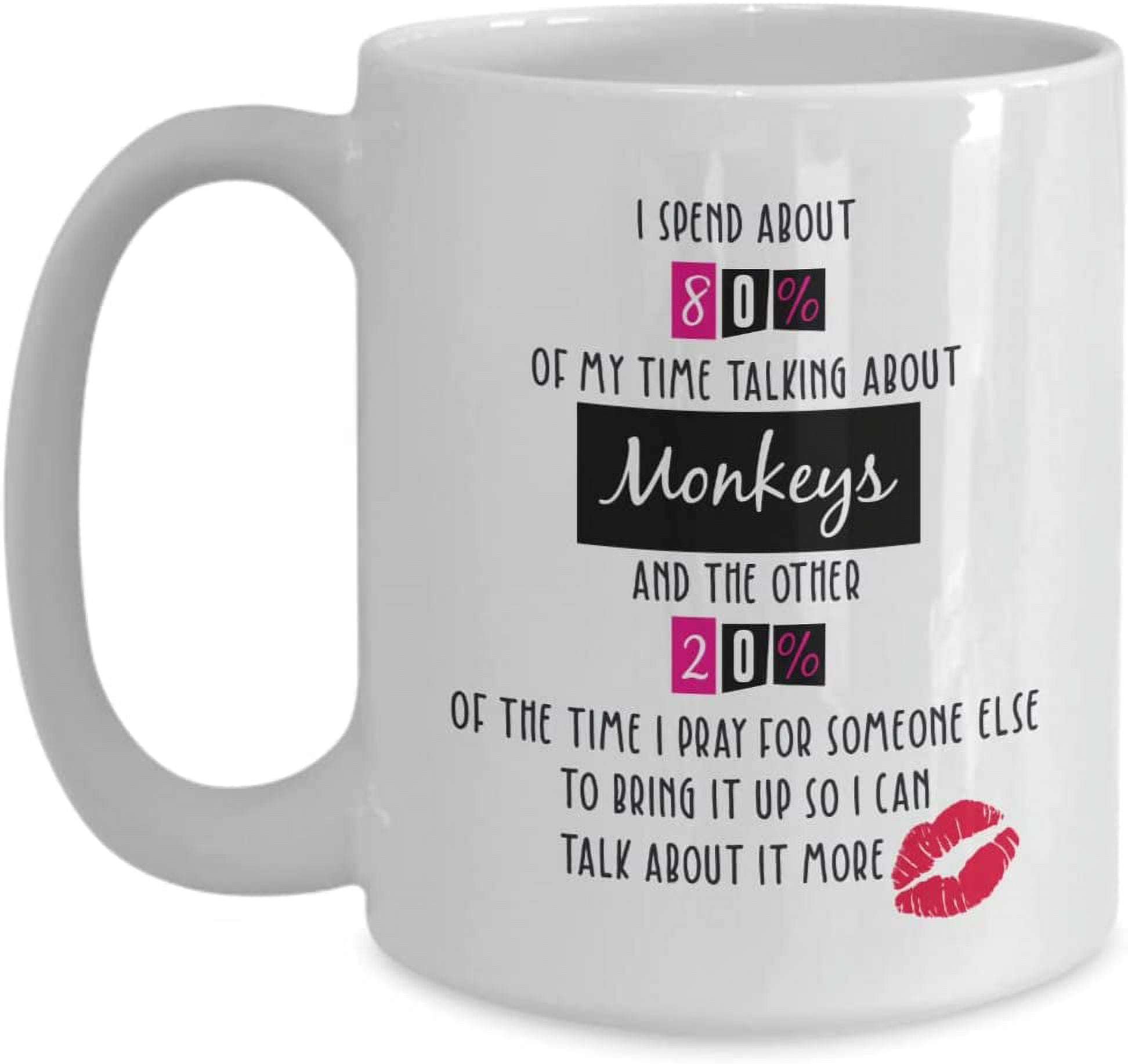 Monkeys Coffee Mug, monkey gifts, Birthday Christmas Basket gag Gift ...