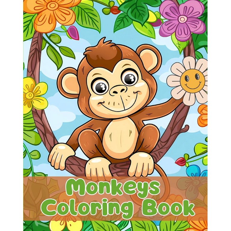 coloring pages on monkeys