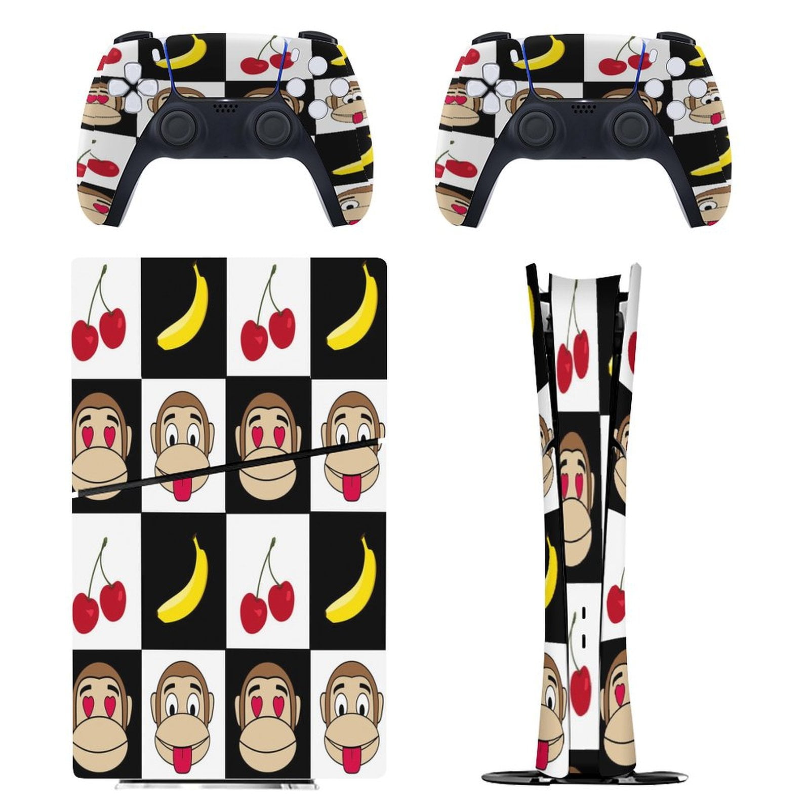 Monkeys, Mosaics, Bananas PS5/PS5 Slim Digital Disc Skin Sticker For Console And Controller ...