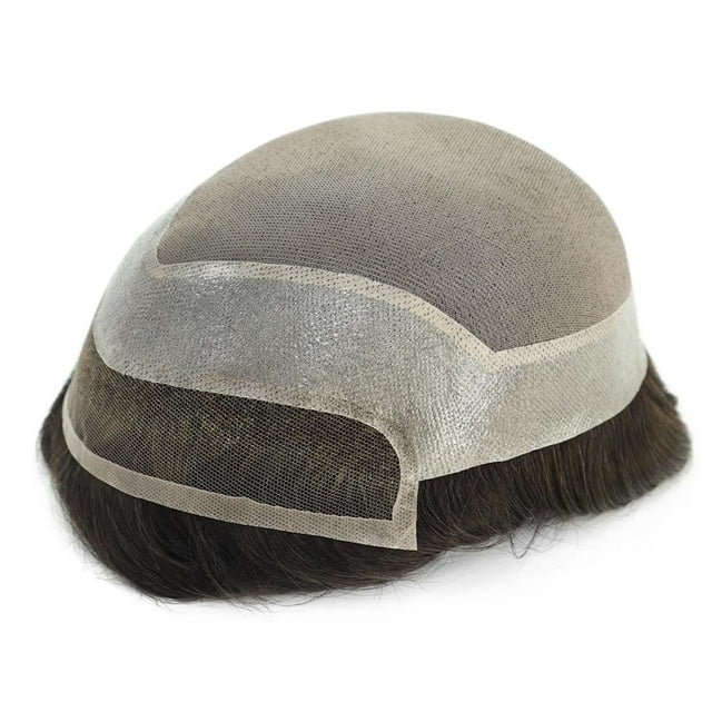 Mono Base With Swiss Lace Front Men Toupee Hair Replacement Human Hair ...