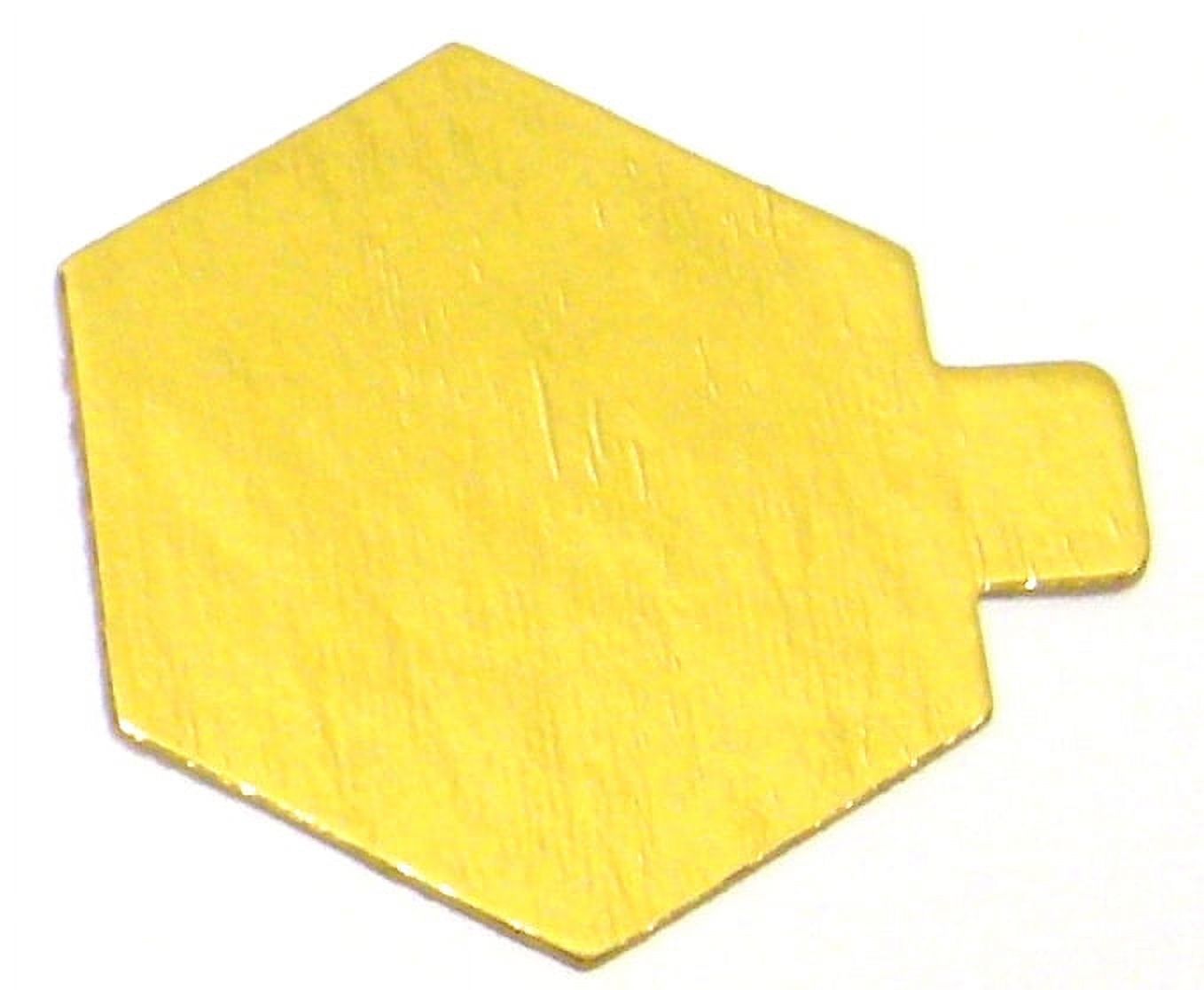 Mono-Board, Gold, Hexagon with Tab 2-7/8", Pack Of 500 - Walmart.com