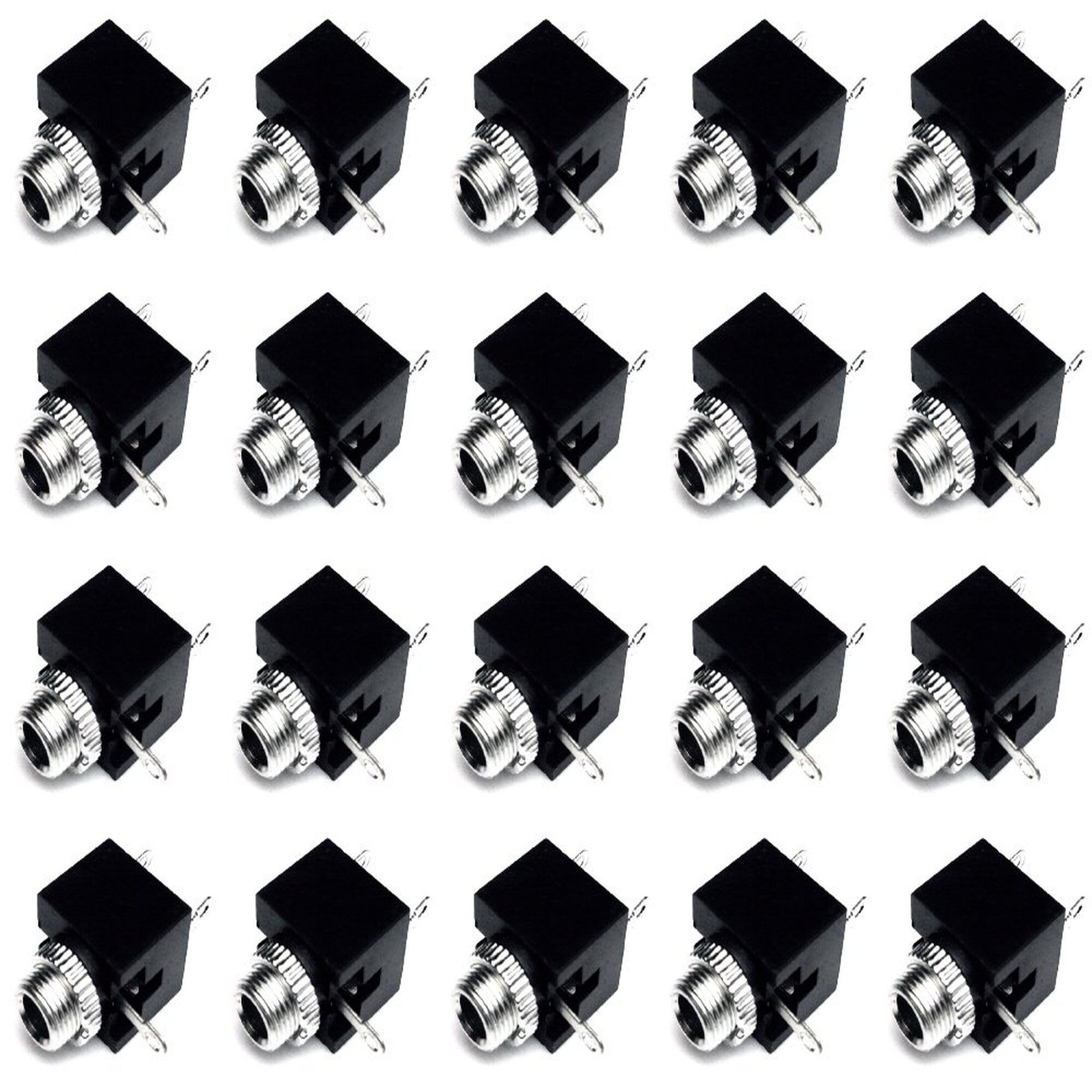 Mono Connect Pro 3.5mm TS Plug Jack Socket Adapter Cable Set 20 Pack ...