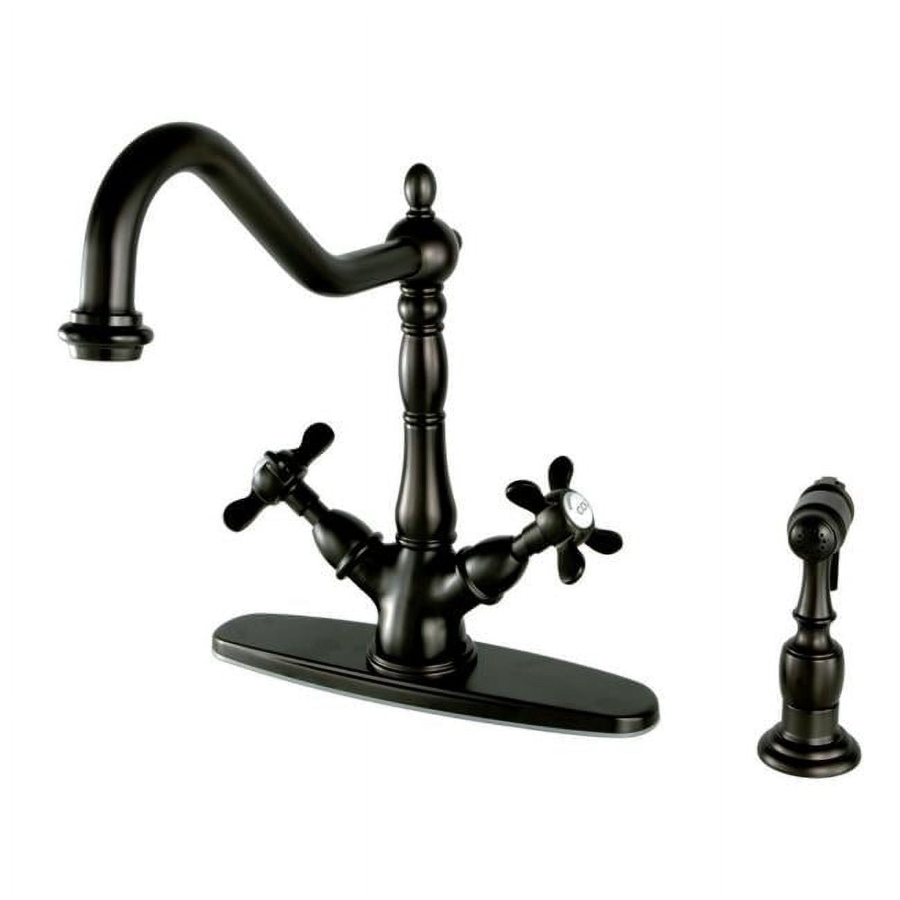 Mono Deck Mount Kitchen Faucet with Classic Lever Handle & Brass ...