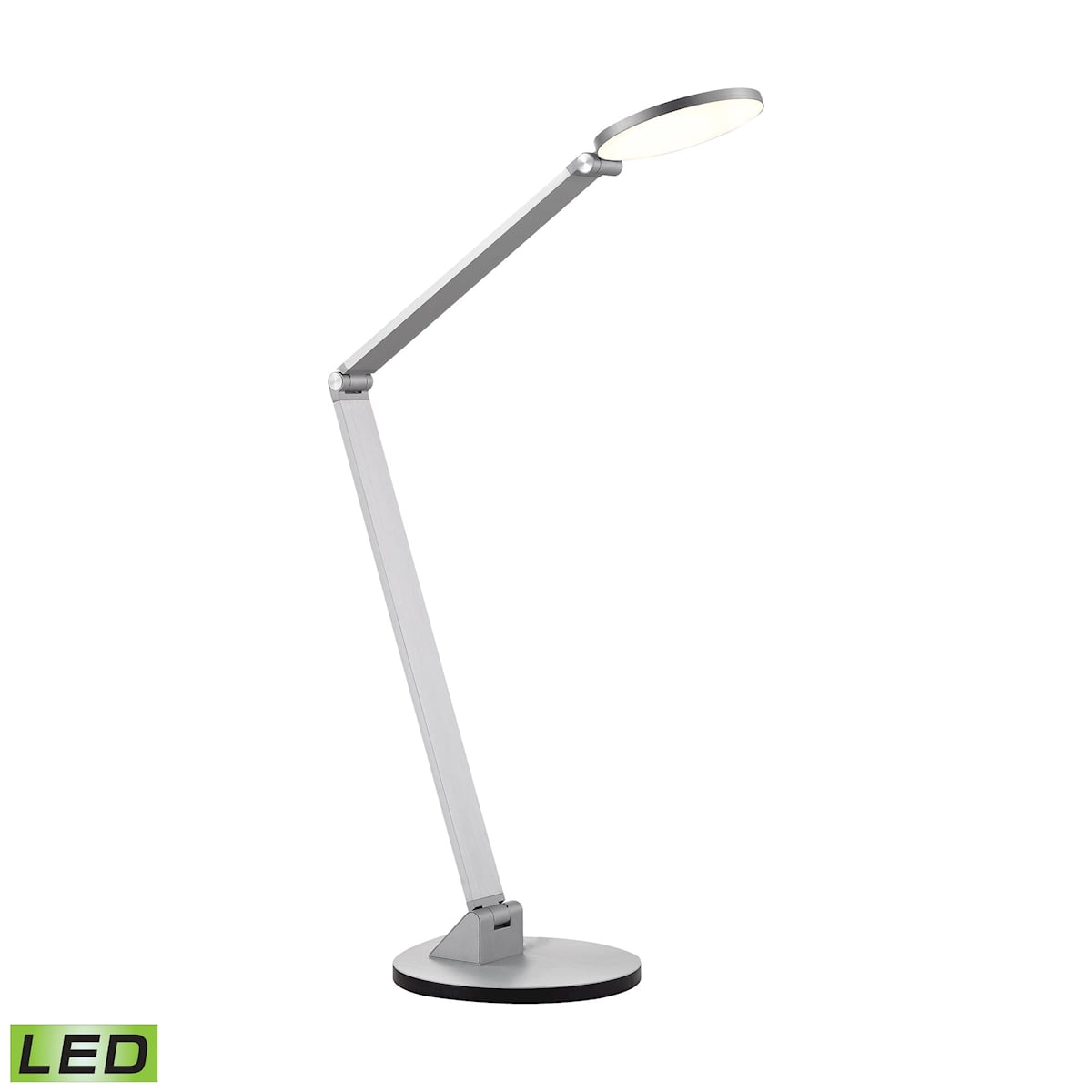 Dimond Lighting 19" 10W 1 LED Mono Disc Elbow Desk Lamp, Anodized ...