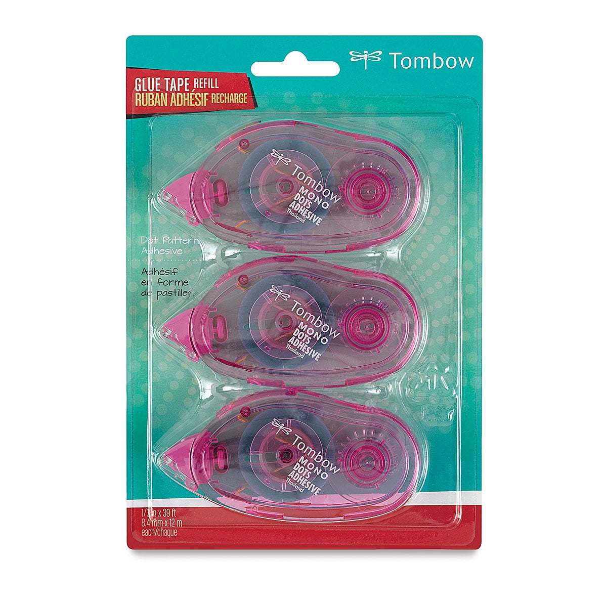 Tombow Mono Adhesive Dot Runner Permanent Tape Runner, 3 Count ...