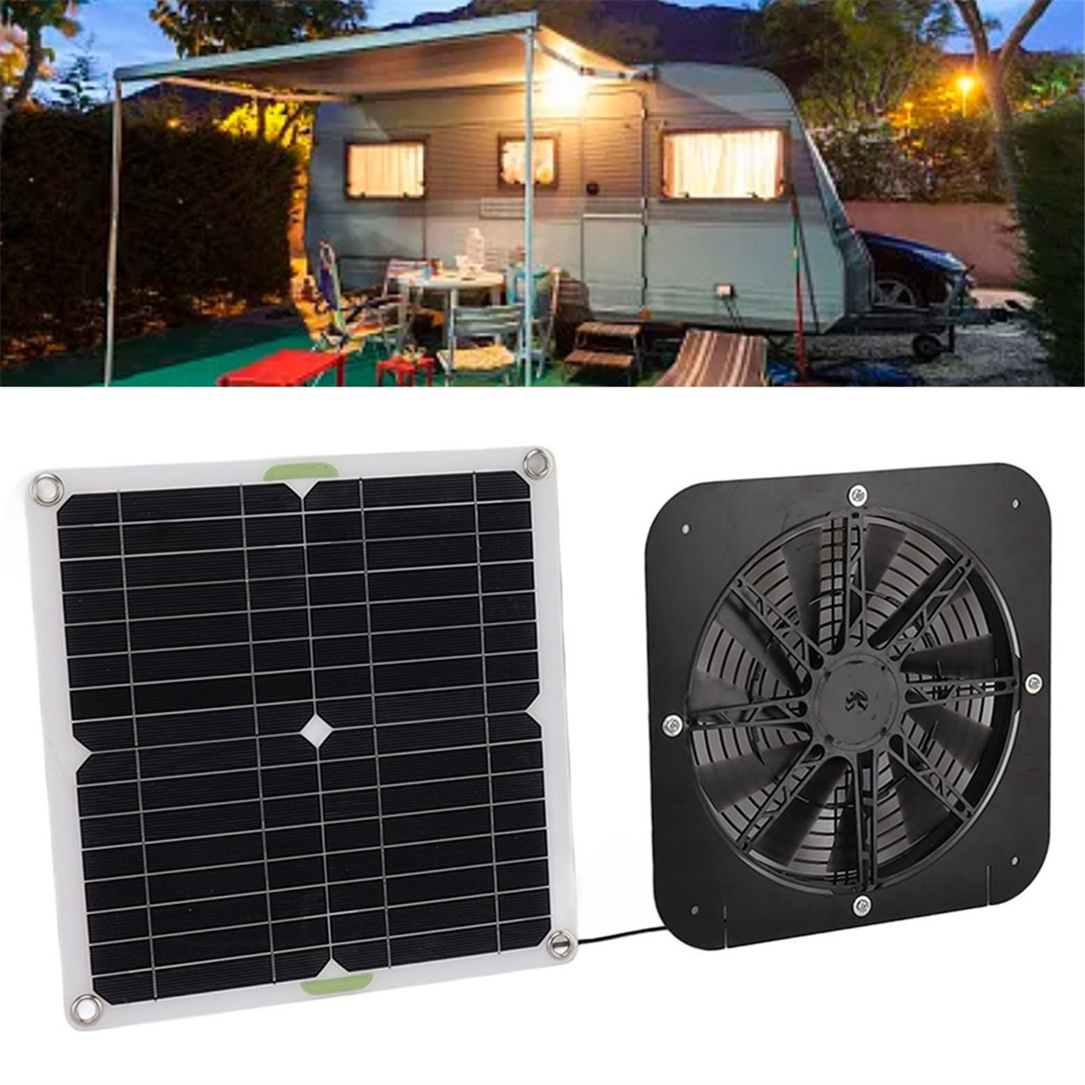 Mono-Polycrystalline Solar Panel with 13.5 Inches Exhaust Fan Bracket ...