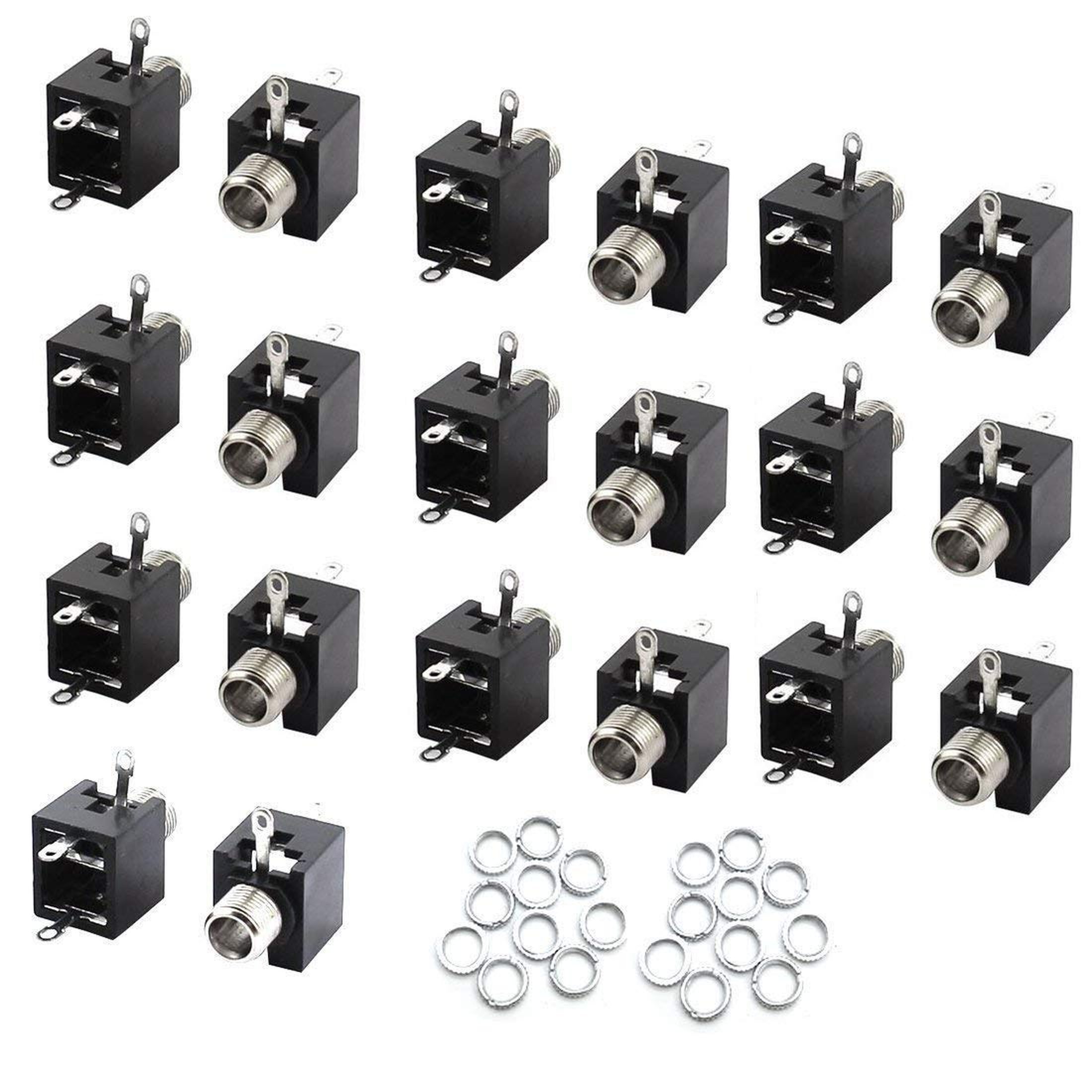 Mono Socket Audio Jack Connector Set for PCB Mounting - 20 Pieces ...