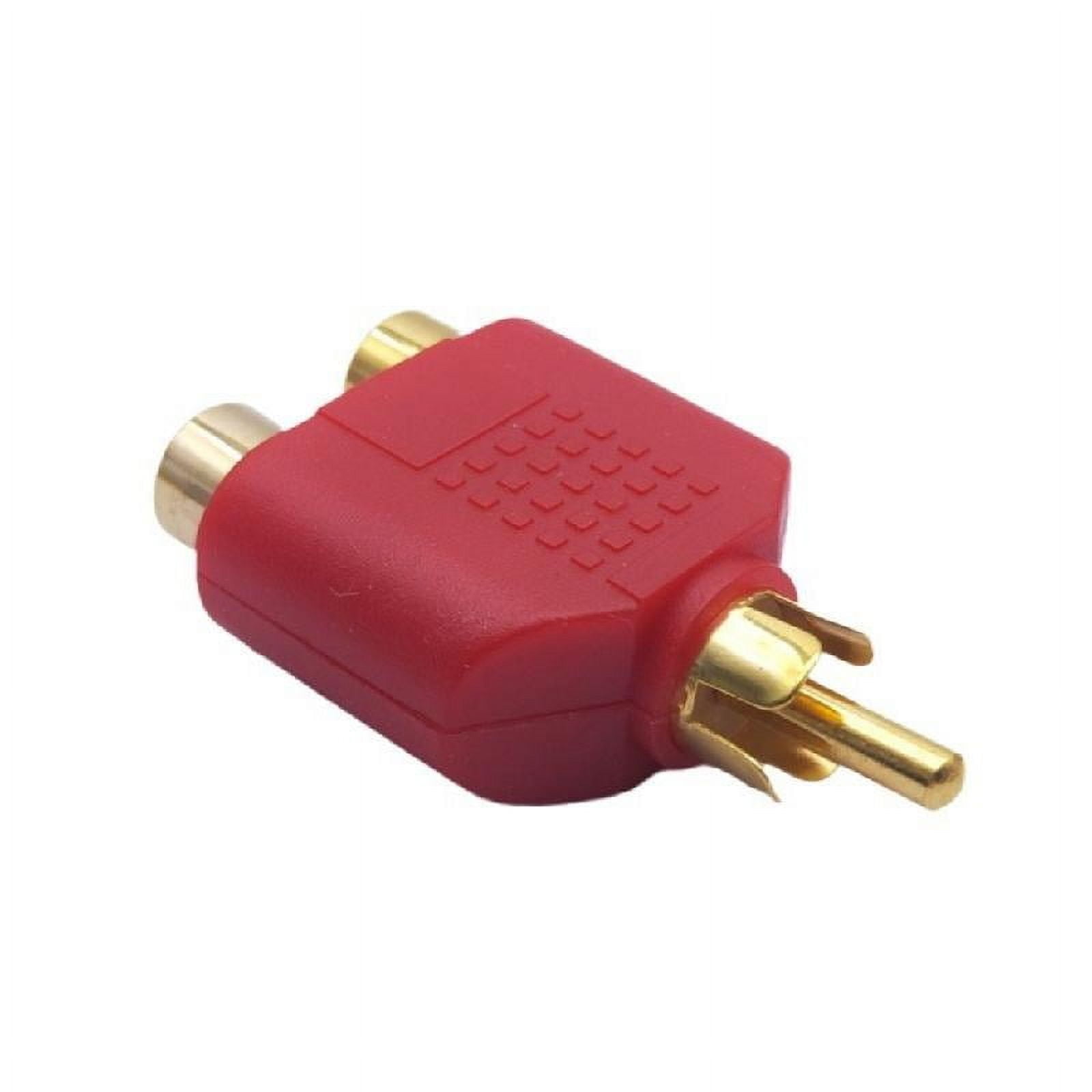 Mono Y Splitter Plug Adapter 1 Male to 2 Female Auditory Video ...