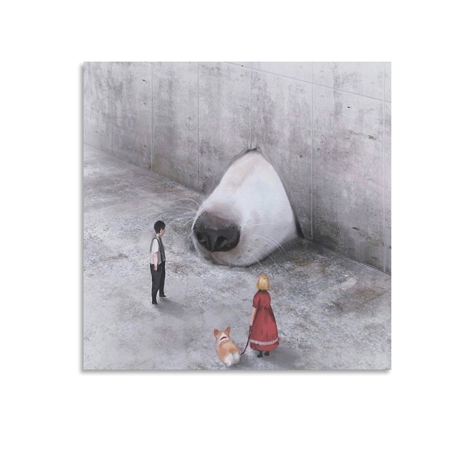 MonoKubo Japanese Illustrator A World With Giant Animals Artwork Poster ...