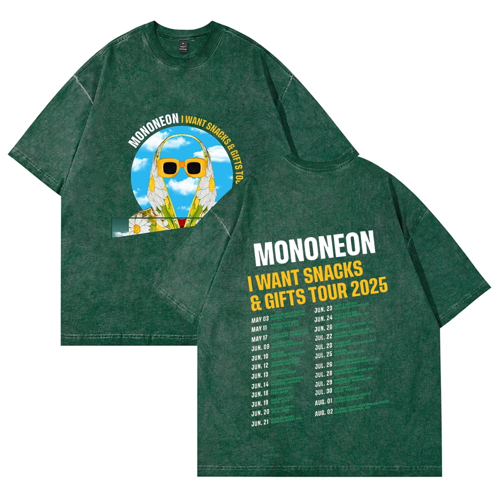 MonoNeon I Want Snacks A Gifs Tour Tee Merch Men Women Vintage Wash ...