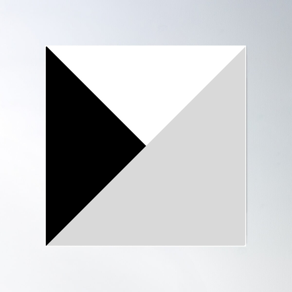 Monochromatic Black White Gray Color Block Poster Wall Art, Modern Wall ...