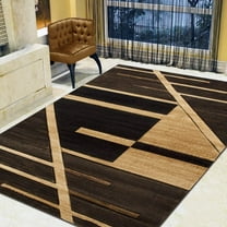Color Block Rug/Linear/Geometric Modern Contemporary Hand Carved Area ...