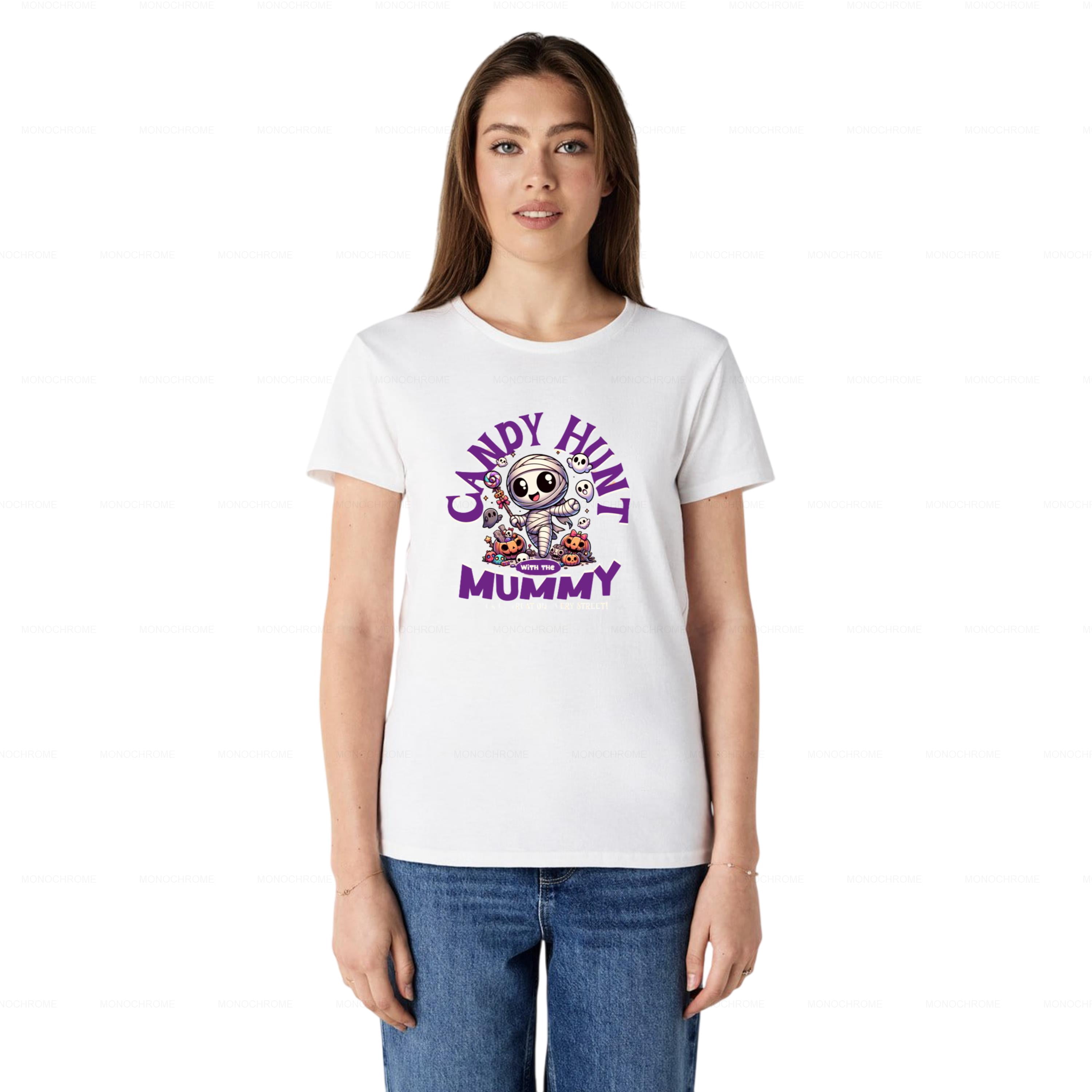 Monochrome Candy Hunt T-shirt Design, Sweet and Fun for All Ages ...