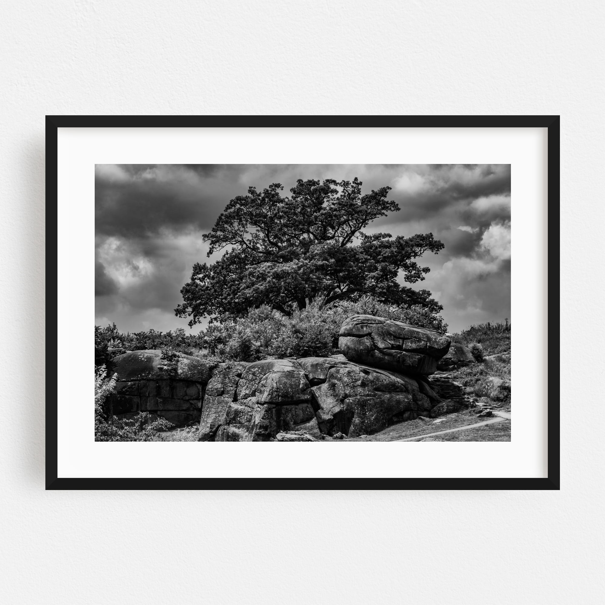 Monochrome Image of Devil's Den and Witness Tree - Gettysburg ...