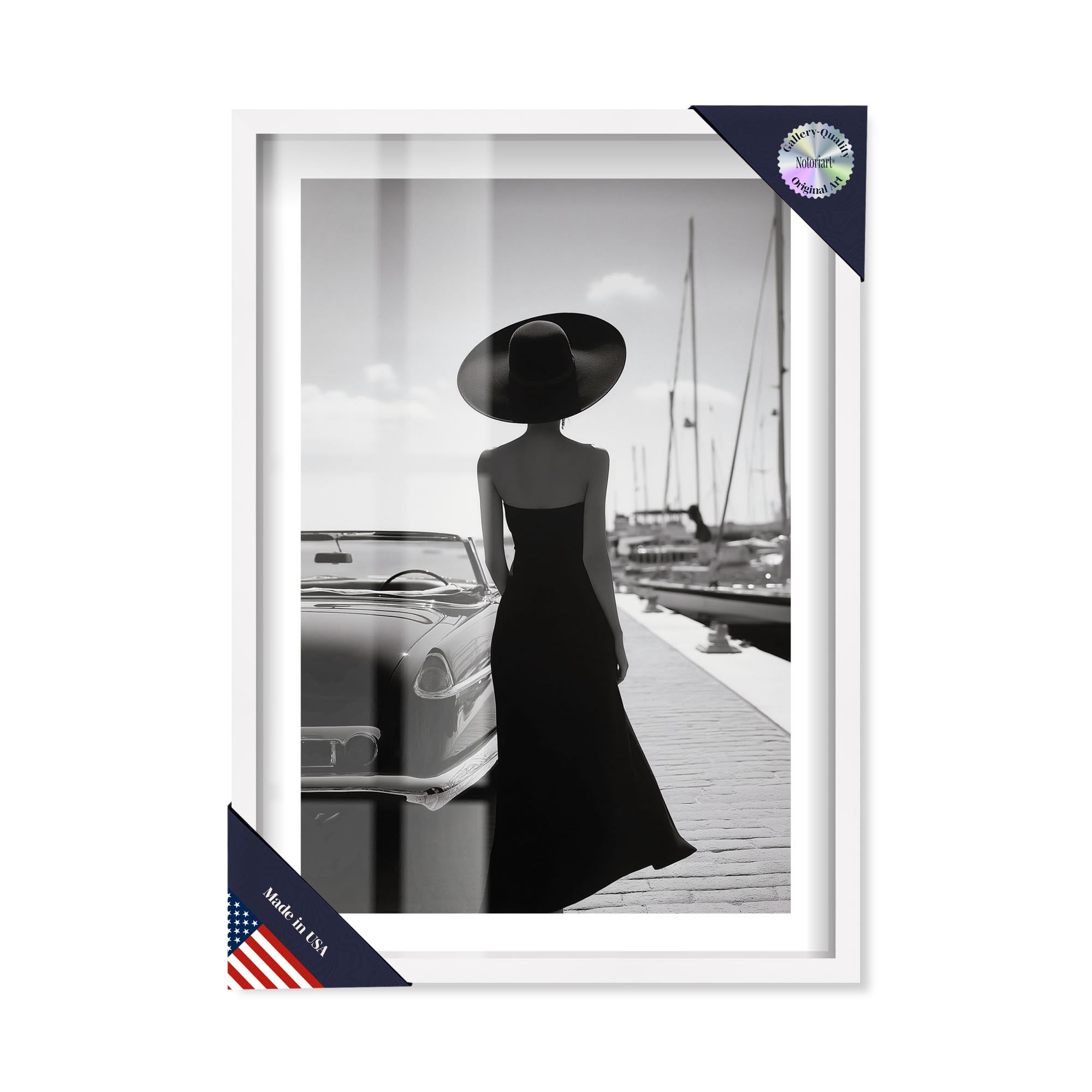 Monochrome Muse Shadowbox Print Fashion Art Prints by Notoriart, White ...