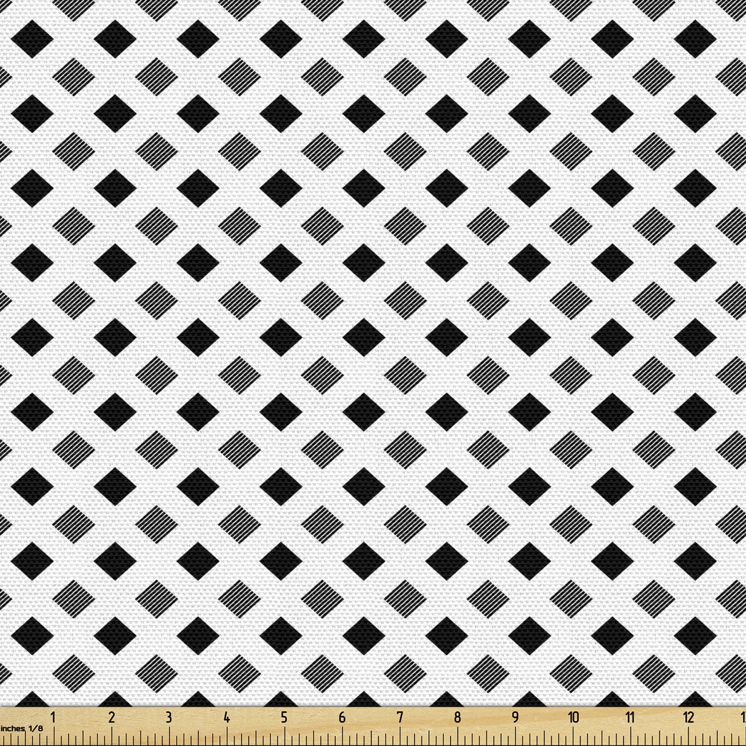 Ambesonne Monochrome Fabric by the Yard Upholstery, Minimalist Style ...