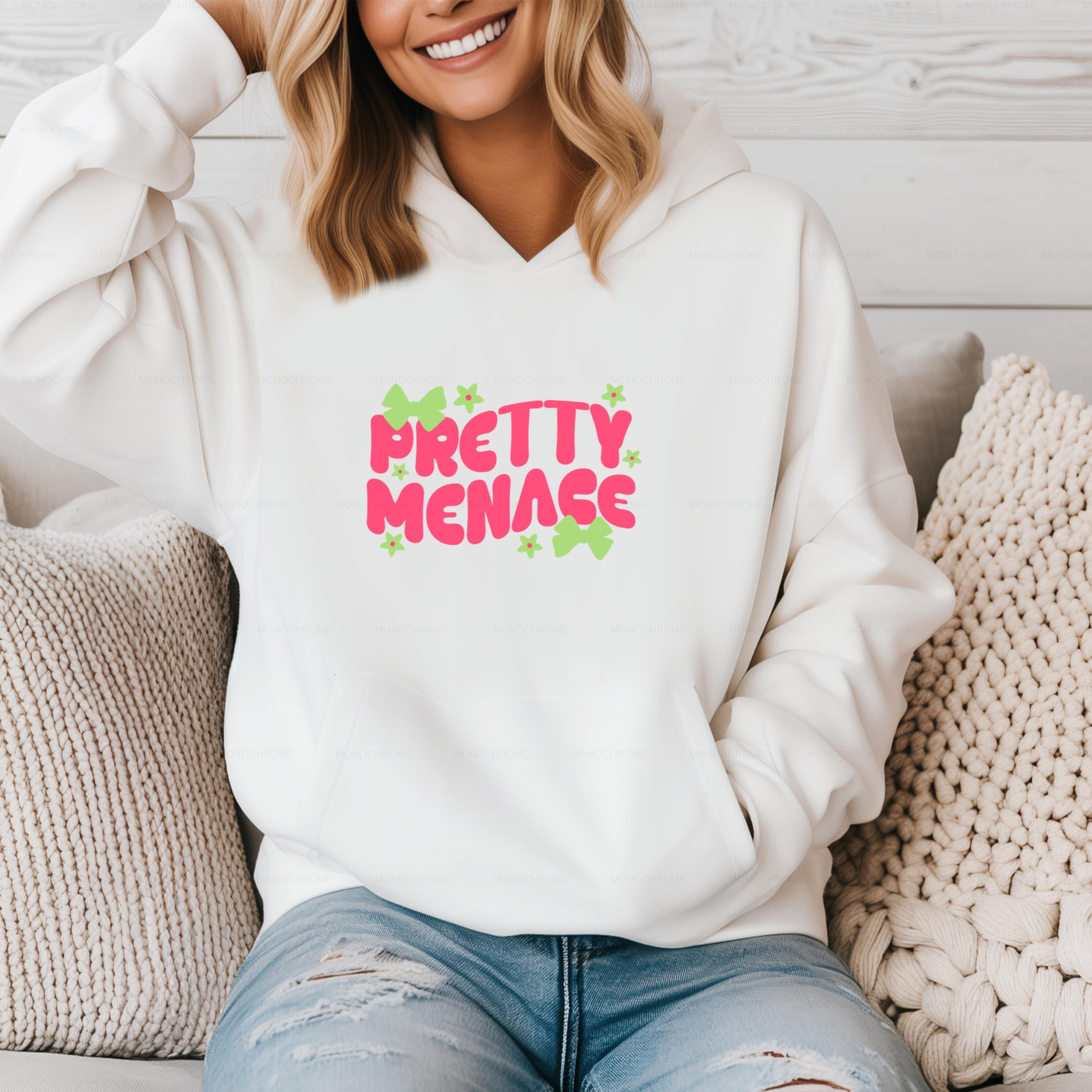 Monochrome93 Pretty Menace Girl Typography Design Template for Bold Art ...