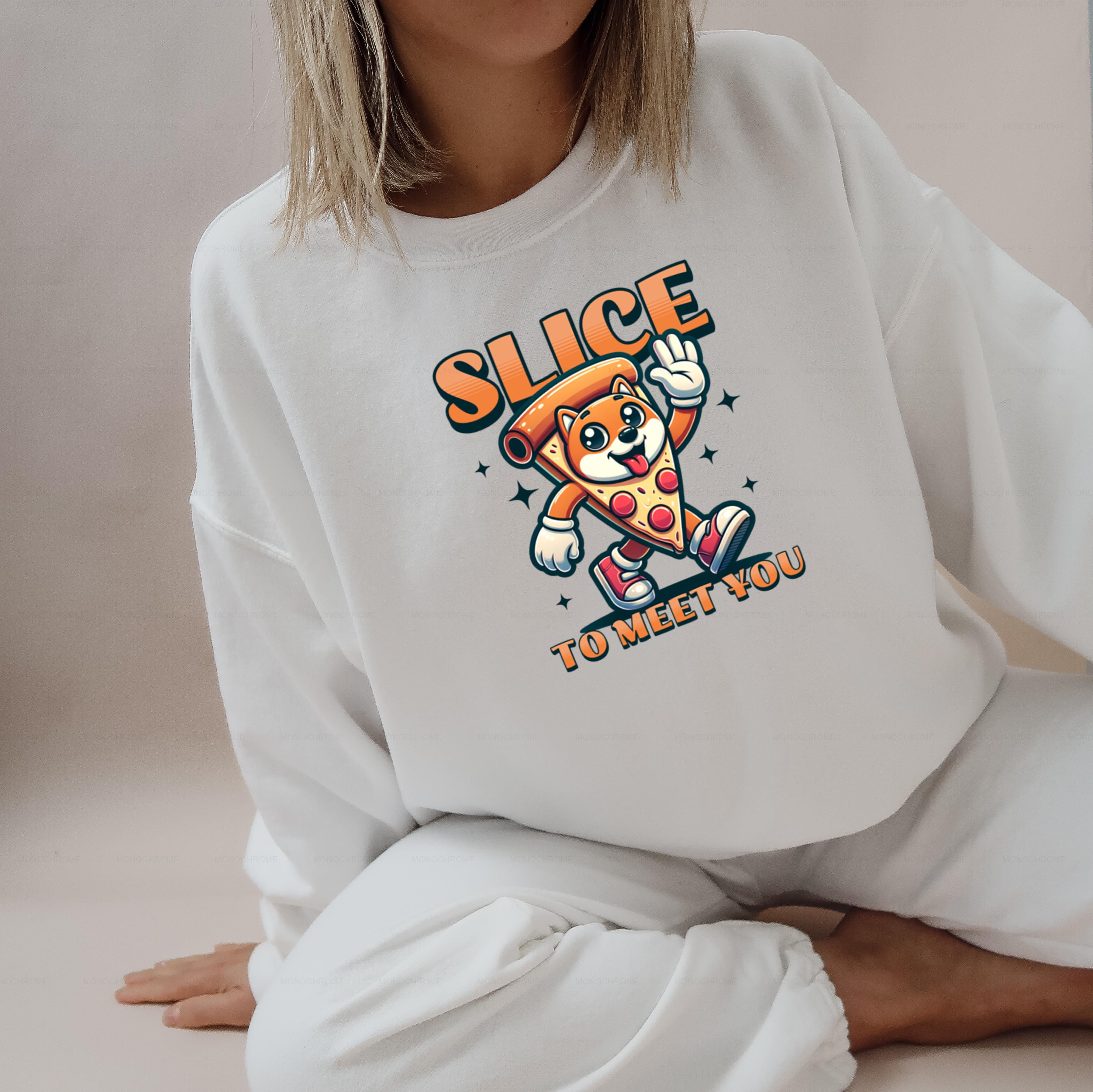 Monochrome94 Slice to Meet You Cute Retro Design Template for Fun and ...