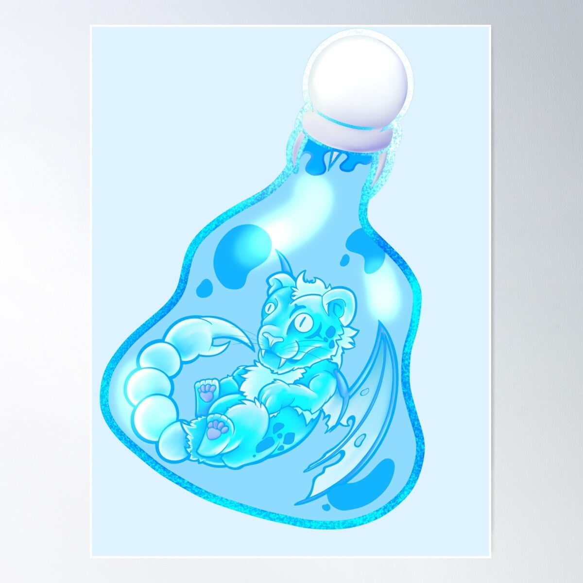 Monocolor Mezcal Manticore Poster Wall Art, Modern Wall Decor For ...