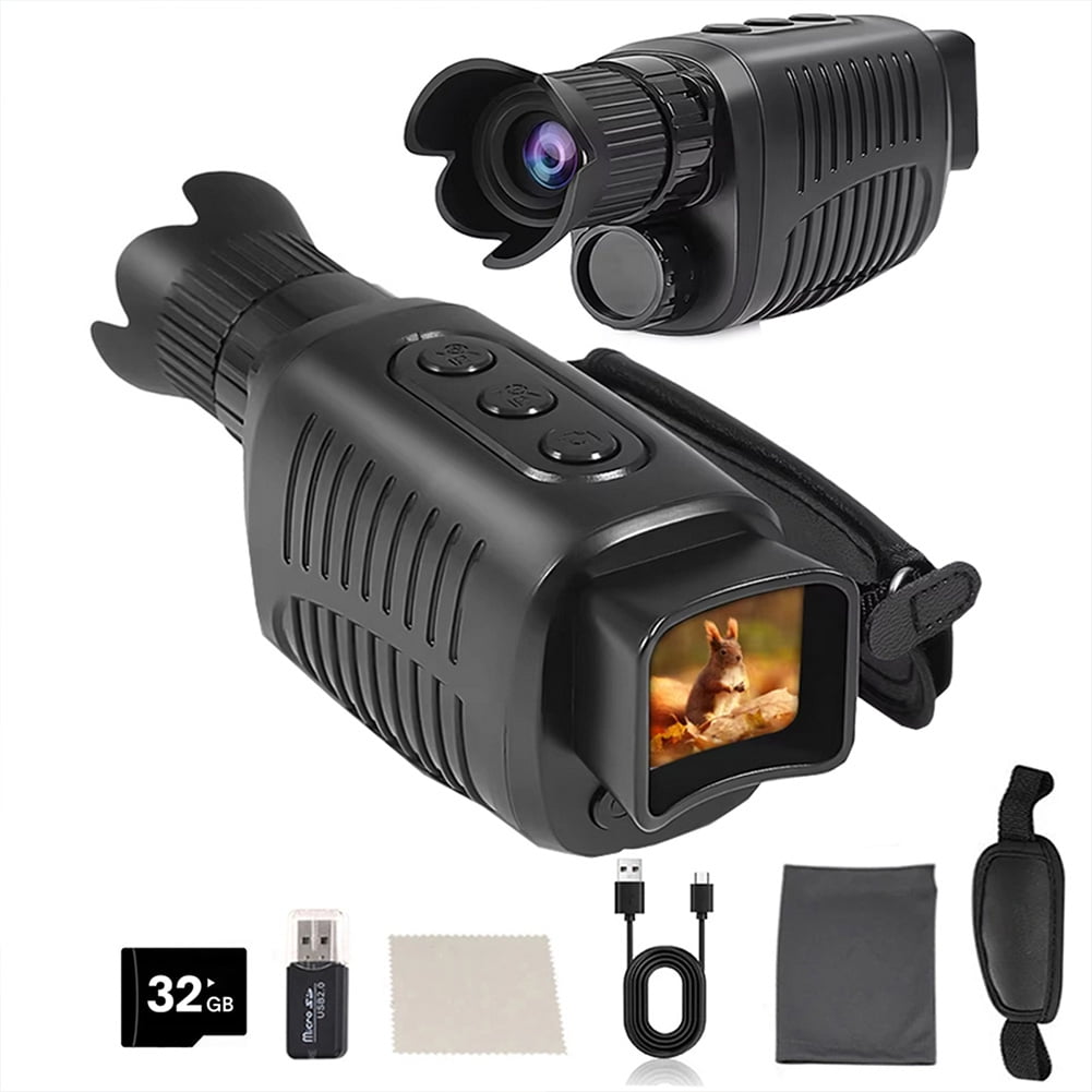 Monocular Night Vision Goggles In Full Darkness, 1080P Infrared Night ...