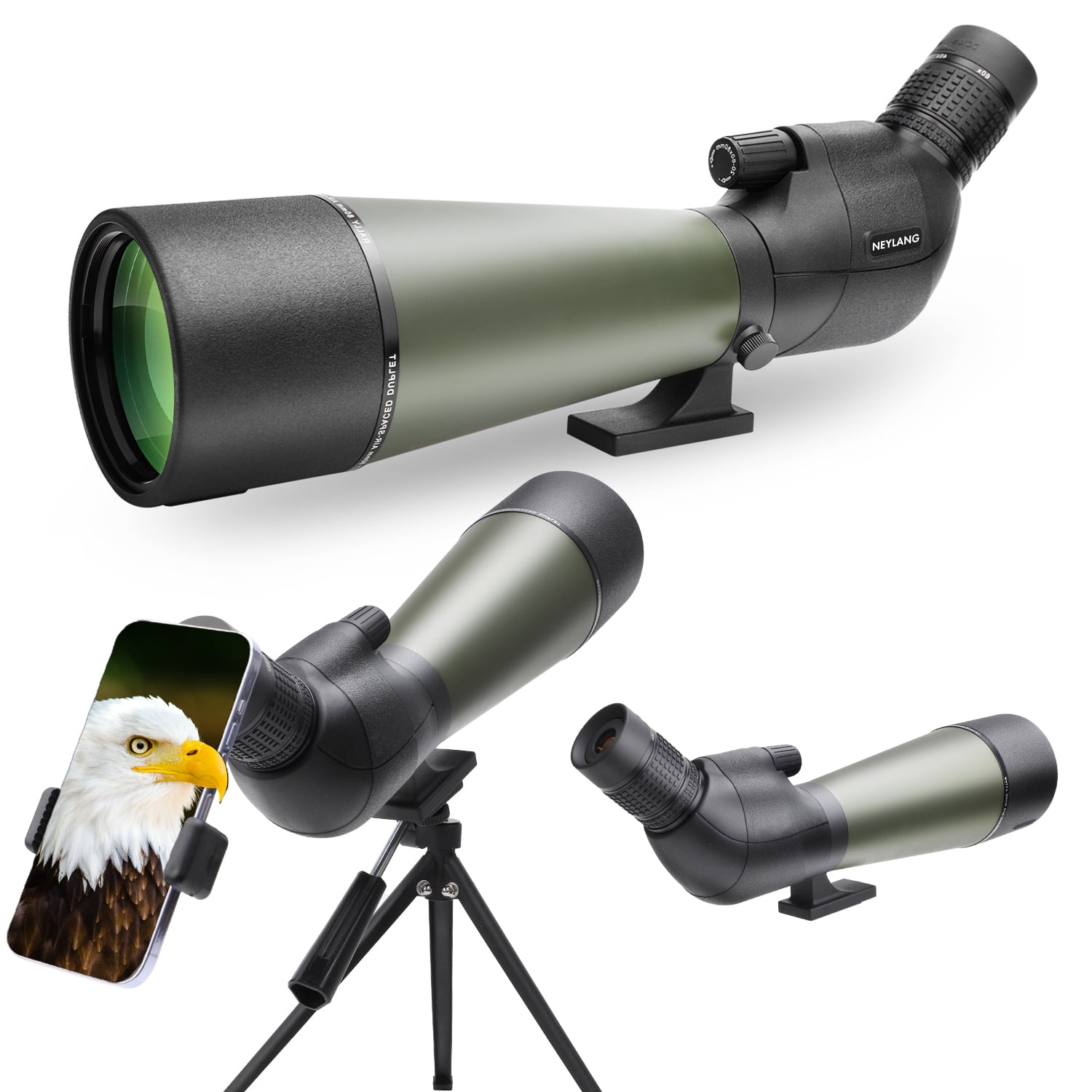 NEYLANG 20-60X80 Spotting Scope Large Aperture Monocular High Powered ...