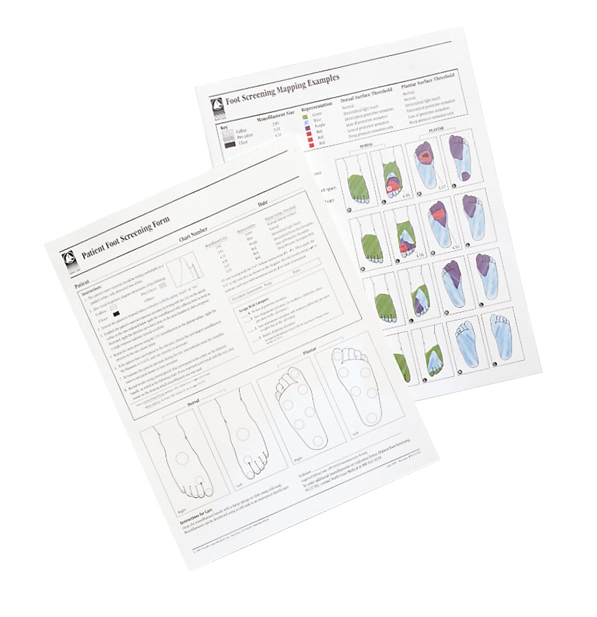 Monofilament screening form, foot, 100 sheets/pad - Walmart.com