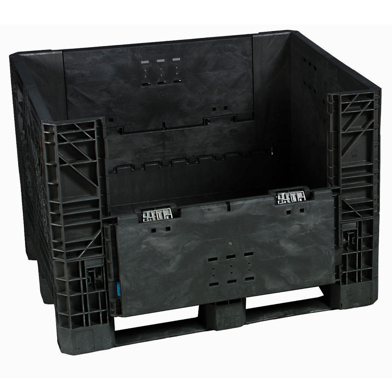 Monoflo BC3230-34 Plastic Folding Bulk Shipping Container, 32x30x34 ...