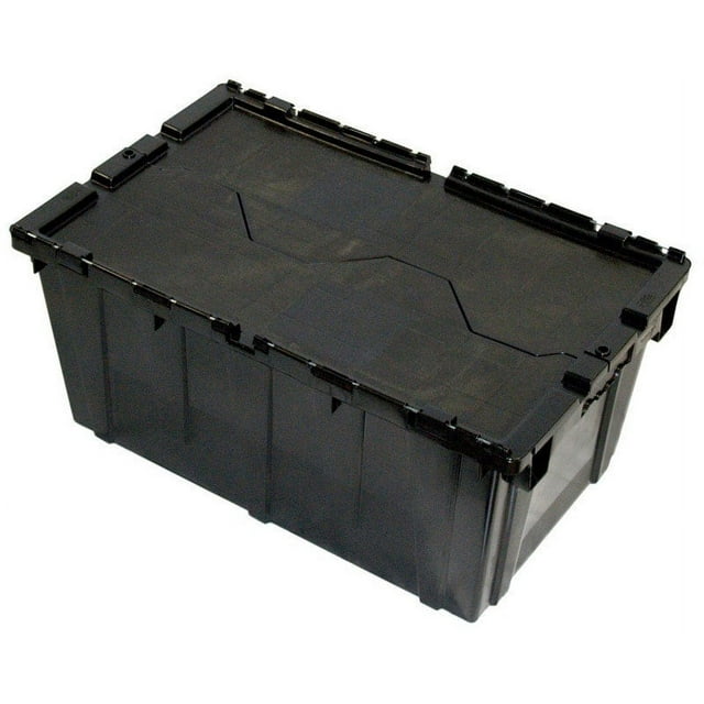 Monoflo Nestable 16.5 gal Black Plastic Storage Tote, Stackable, 12.5 ...