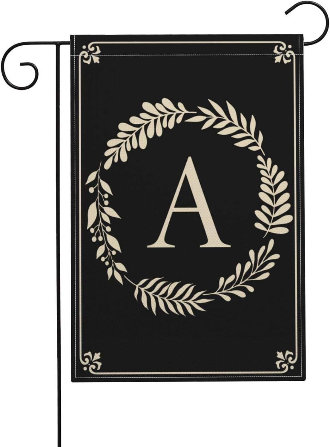 Monogram A Garden Flag Double Sided Outdoor Letter Garden Yard Banner ...